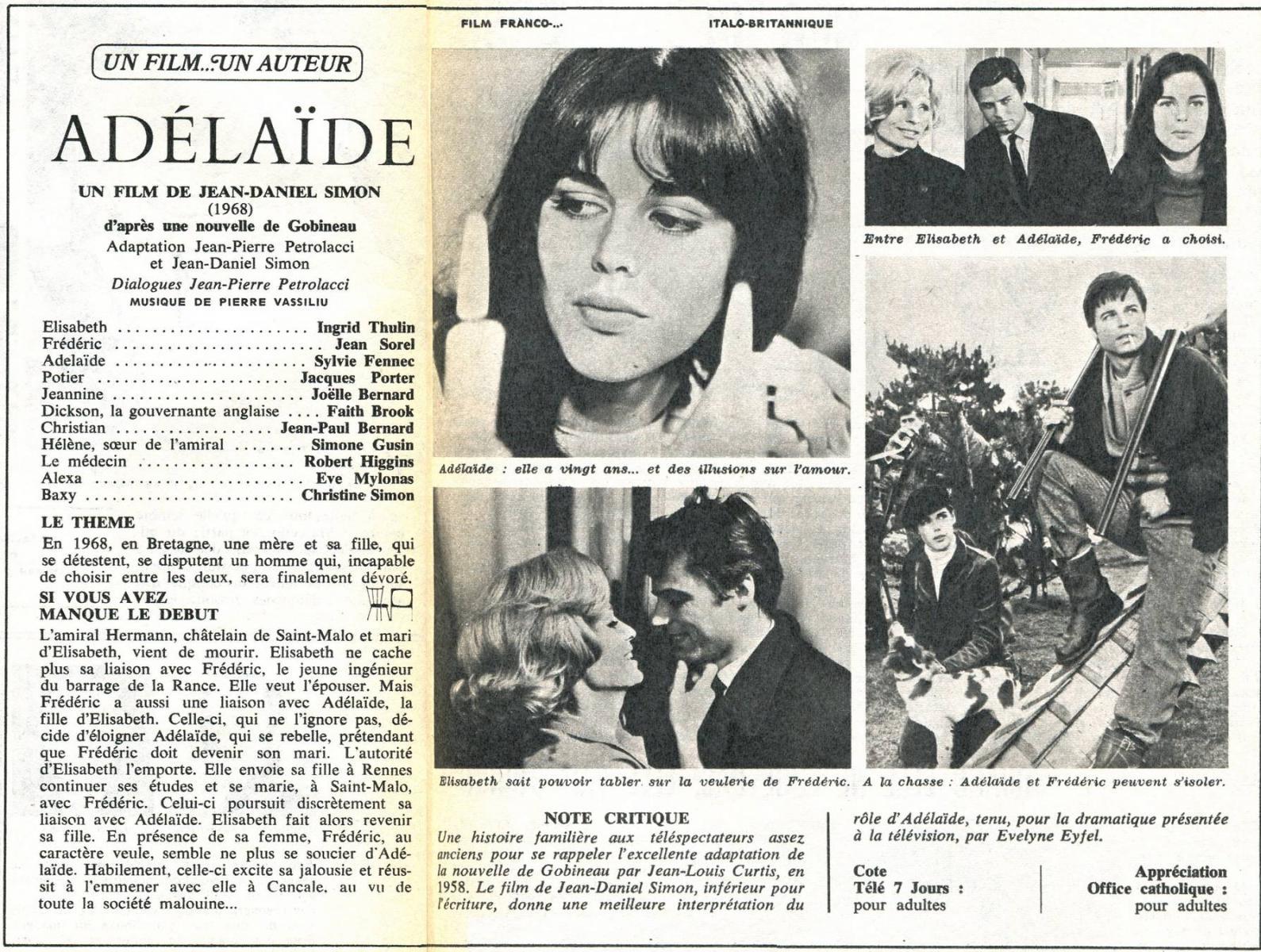 Sección visual de Adélaïde - FilmAffinity