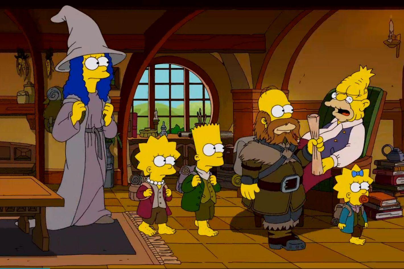 Sección visual de Los Simpson: The Hobbit Couch Gag (C) - FilmAffinity