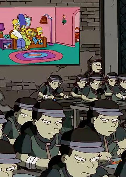 Sección visual de The Simpsons: Banksy Couch Gag (TV) (C) - FilmAffinity